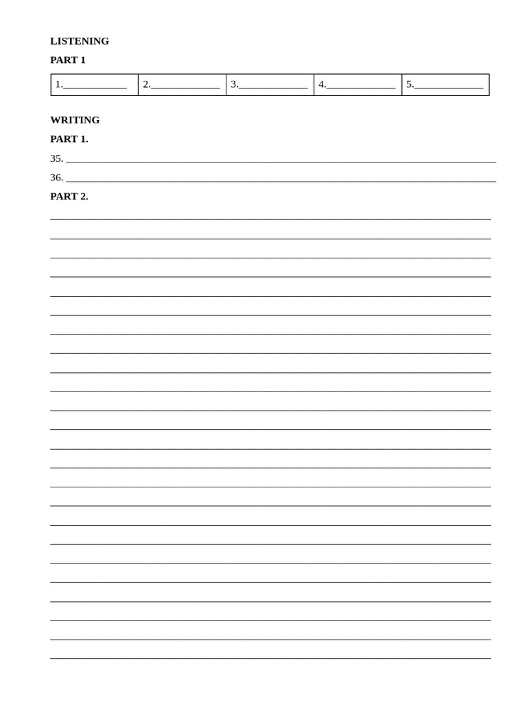 Listening and Writing Exercises | PDF