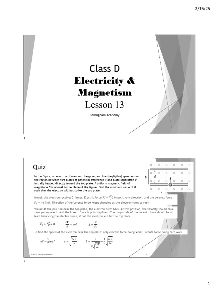 Magnetic Fields from Current Elements | PDF | Magnetic Field | Electric ...