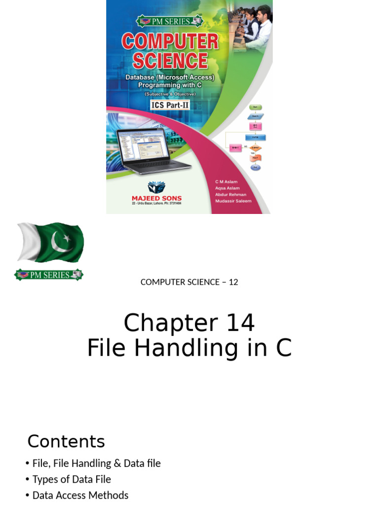 Ch-14 (ICS II) - File Handling in C | PDF | Computer File | Pointer ...