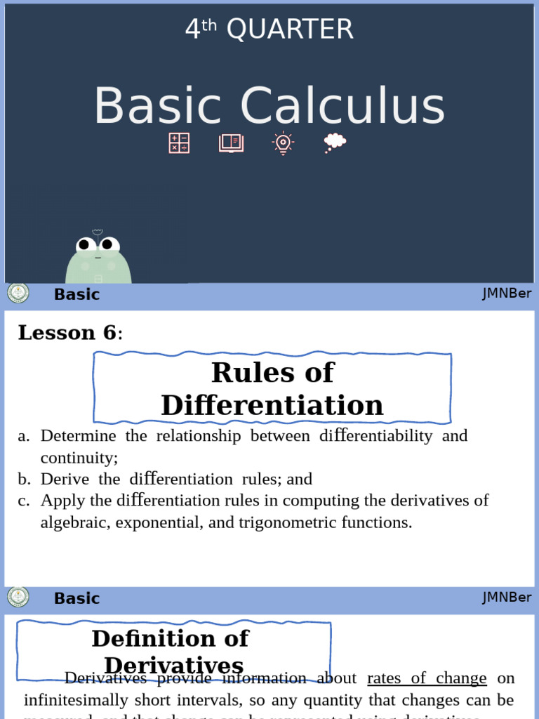 Q4lesson 6 Rules of Differentiation | PDF | Derivative | Function ...