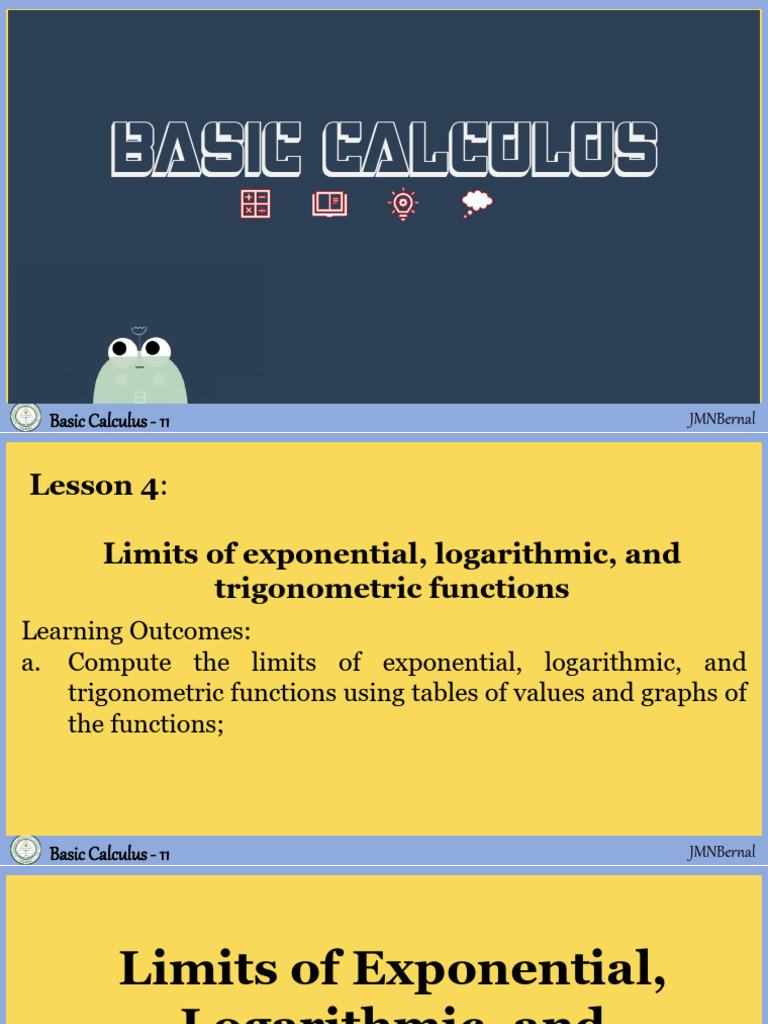 Q3lesson 4 Limits of Exponential and Logarithmic Functions | PDF ...
