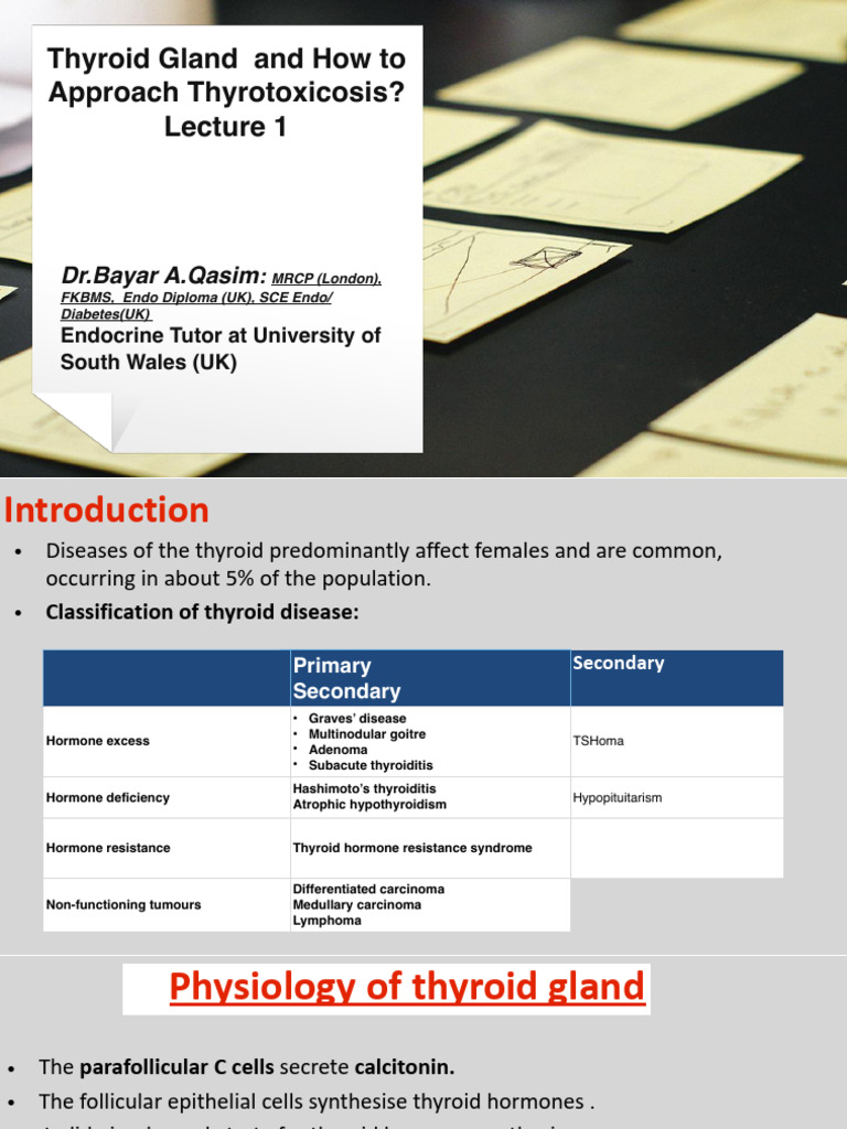 DR Bayar - 1. Thyroid Gland and Thyrotoxicosis | PDF | Hyperthyroidism | Thyroid