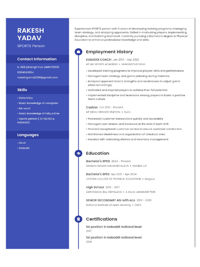 Resume Rakesh | PDF