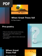 When Great Trees Fall | PDF | Poetry | Maya Angelou