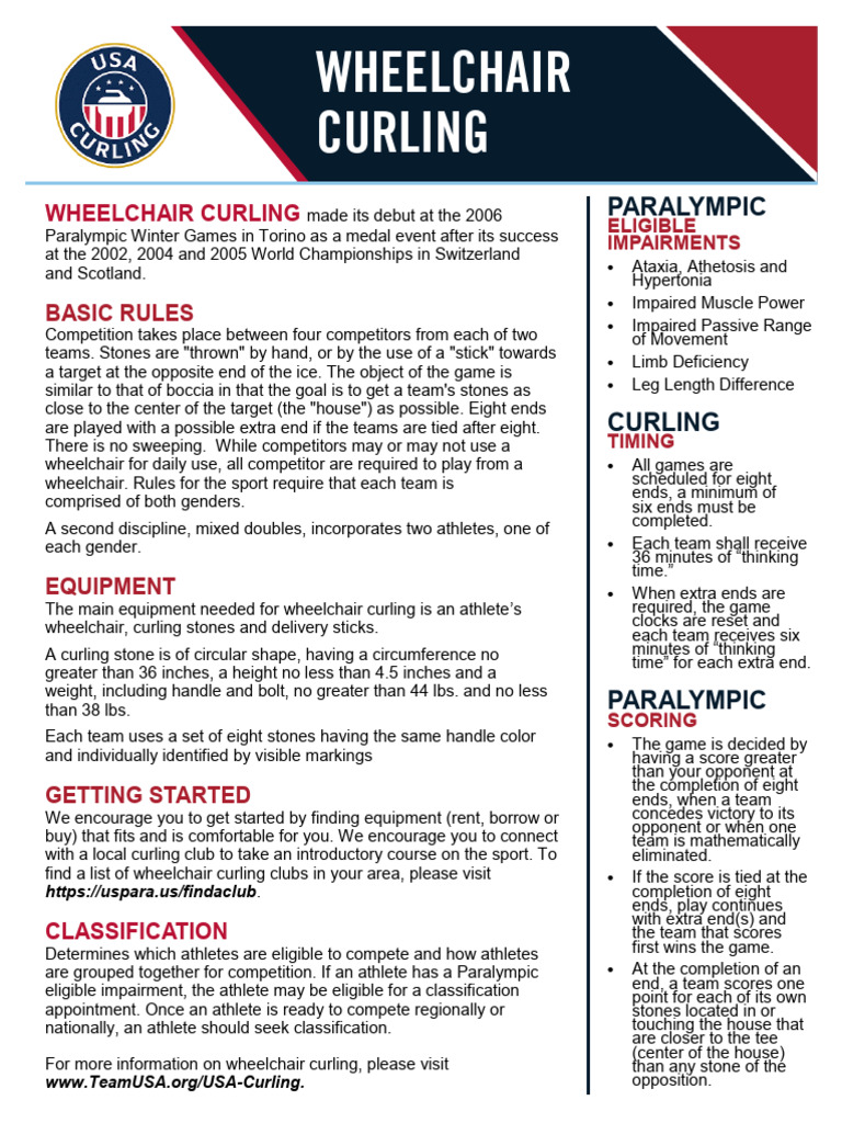 Sport_Overview_-_Wheelchair_curling | PDF | Paralympic Games | Sports