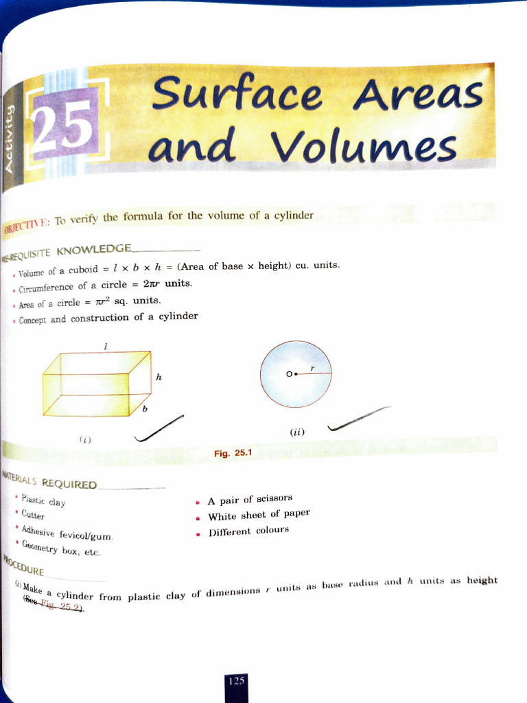 G 10 Lab Act - Surface Areas | PDF | Area | Volume