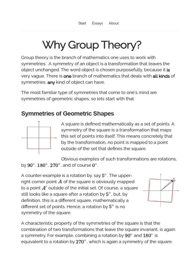 g1 Jakobschwichtenberg-Com-Why-Group-Theory | PDF | Group (Mathematics) | Group Theory