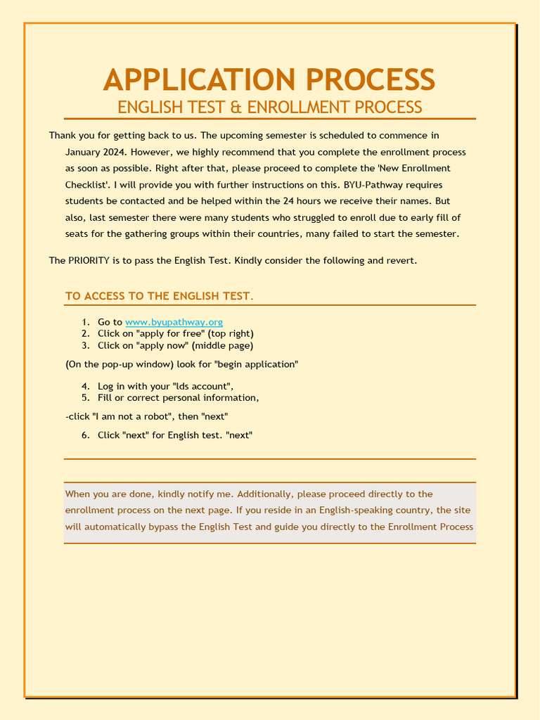 Application Process-Pathway Connect | PDF | Operating System Families ...