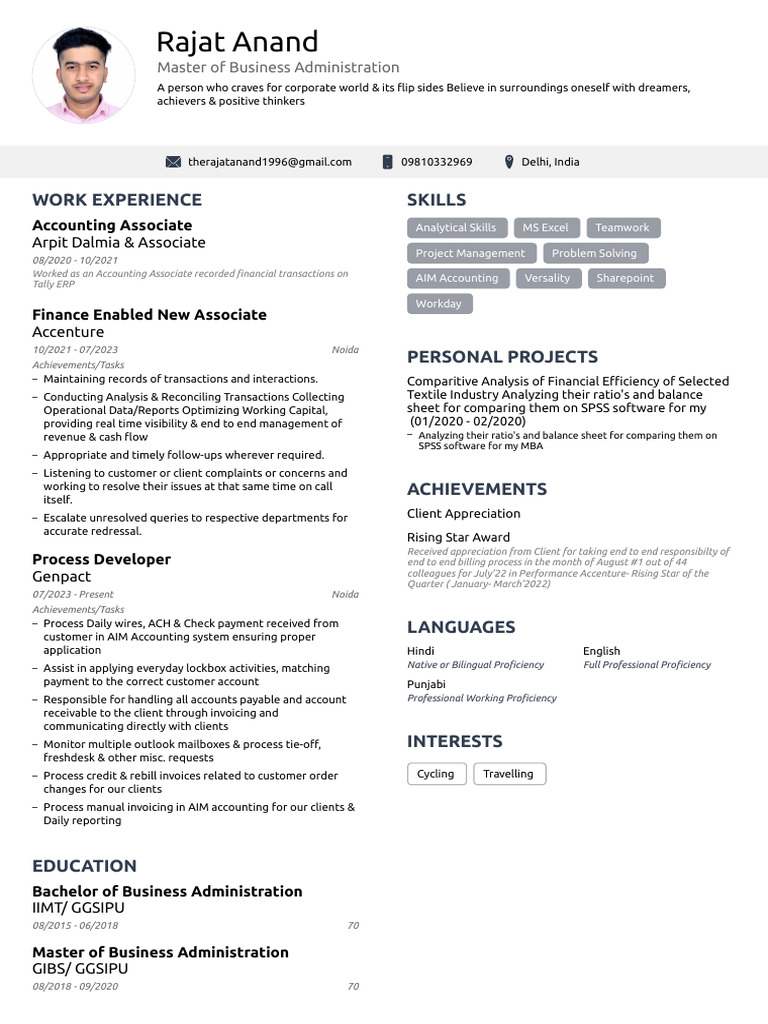 Rajat's Resume - 240805 - 142428 | PDF | Business