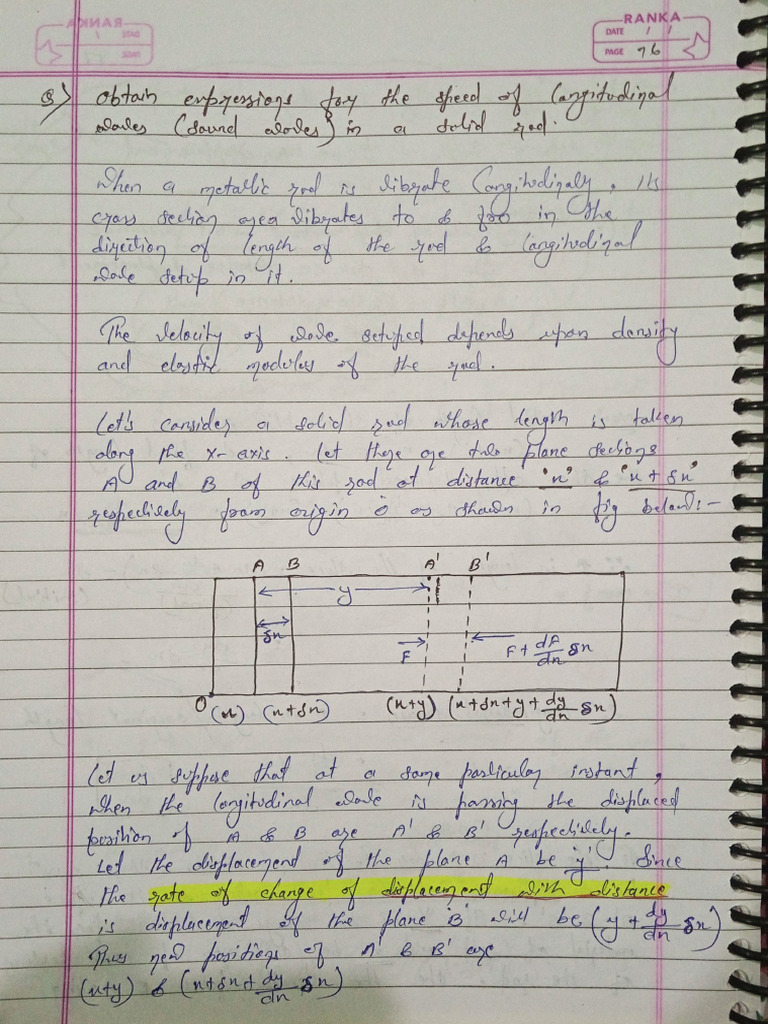 Sound Wave Handwritten Notes | PDF