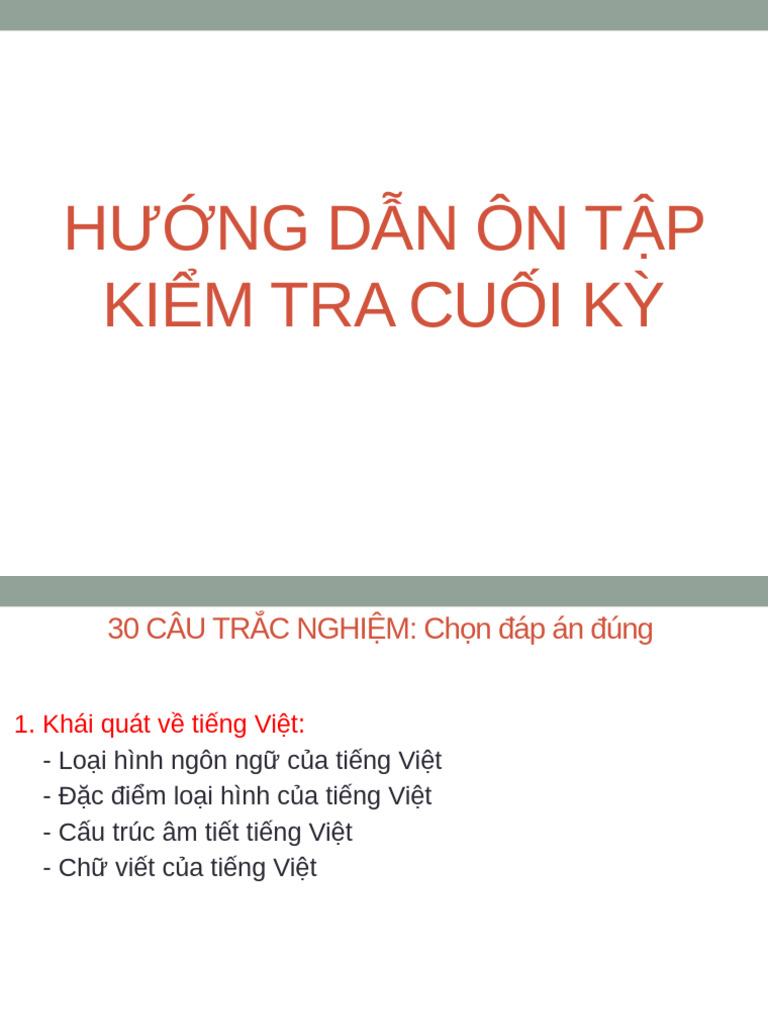 Huong Dan On Tap KT Cuoi Ky | PDF
