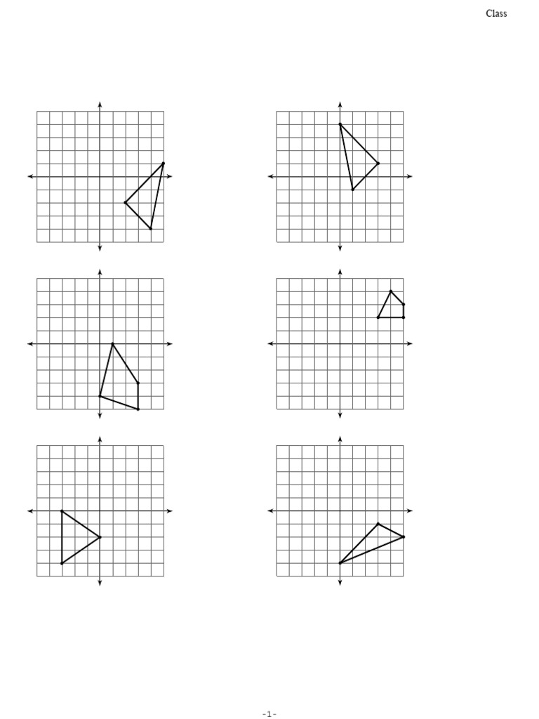 Translation Rotation Reflection WS Q | PDF | Functions And Mappings ...