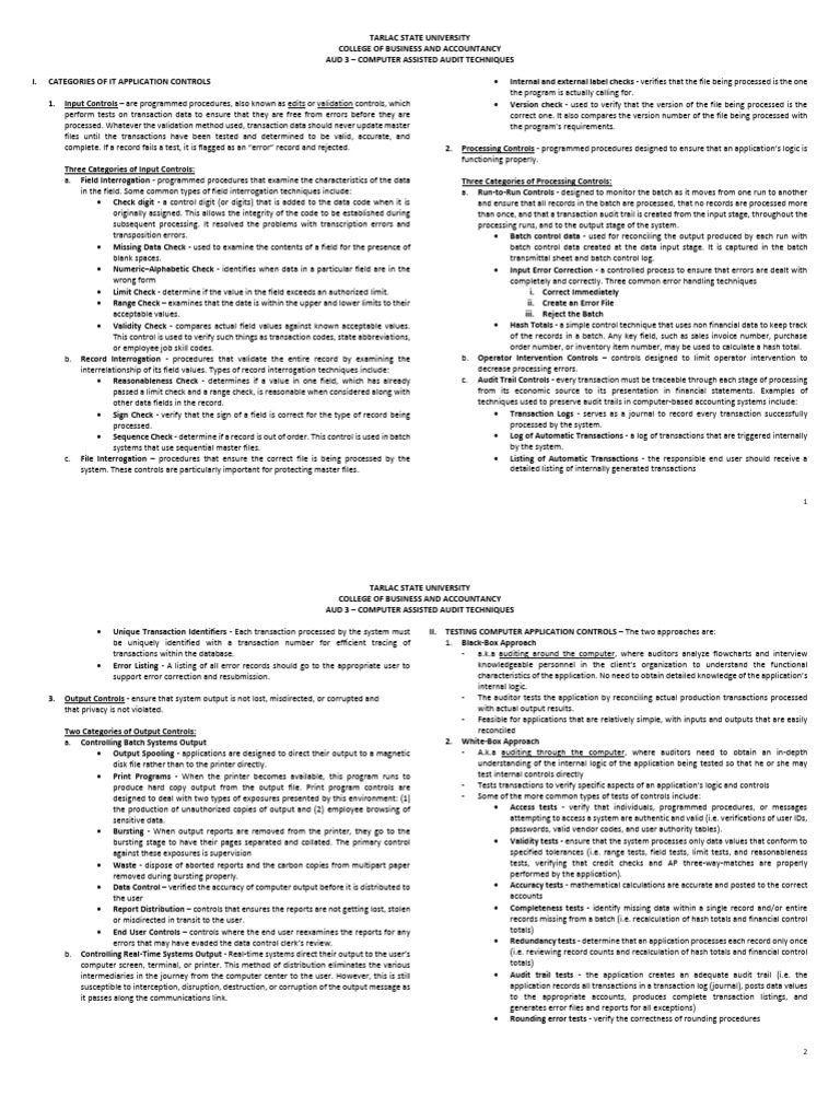 AUD3 - Chap 7 - Computer-Assisted Audit Techniques | PDF | Audit | Computer Program