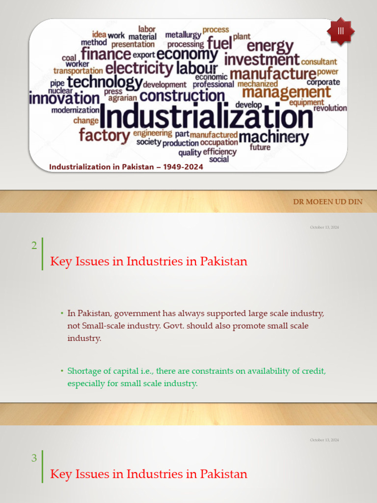 Industrialization in Pakistan 3 (Key Issues) | PDF | Goods | Economies
