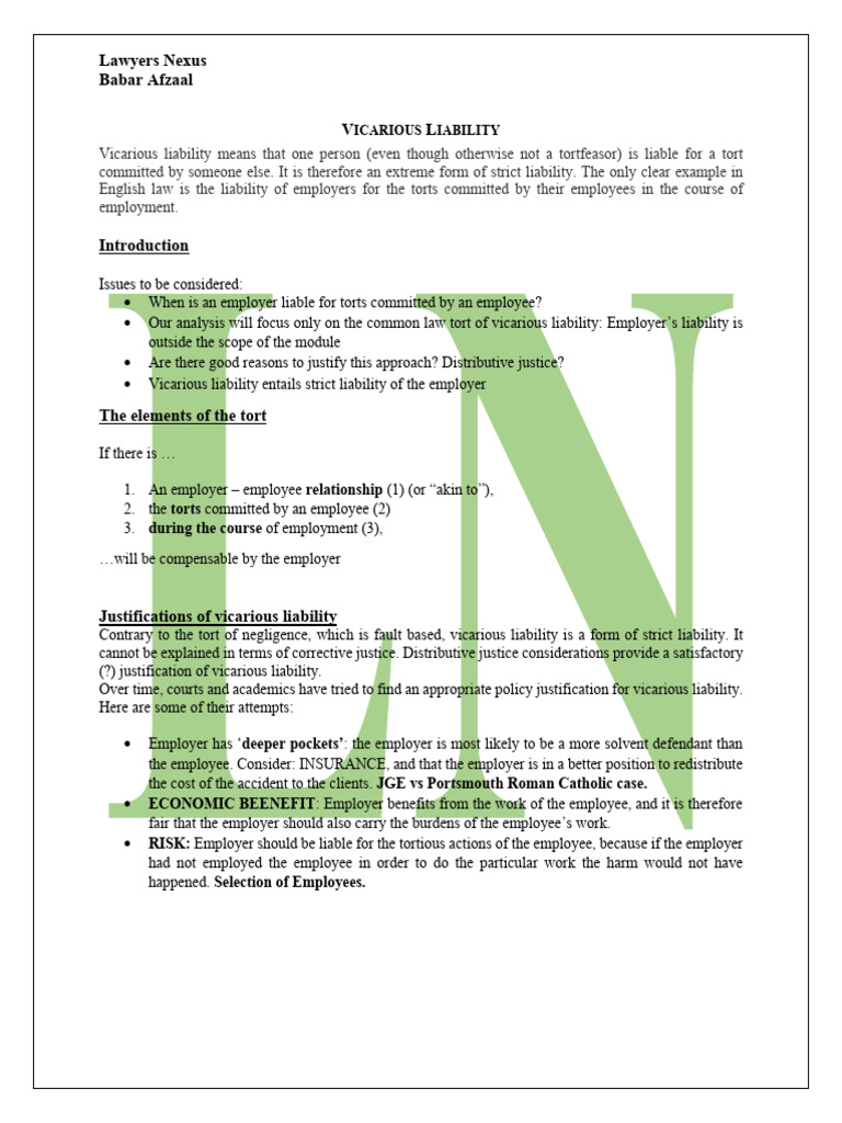 Cox v Ministry of Justice Case Summary | PDF | Legal Liability ...