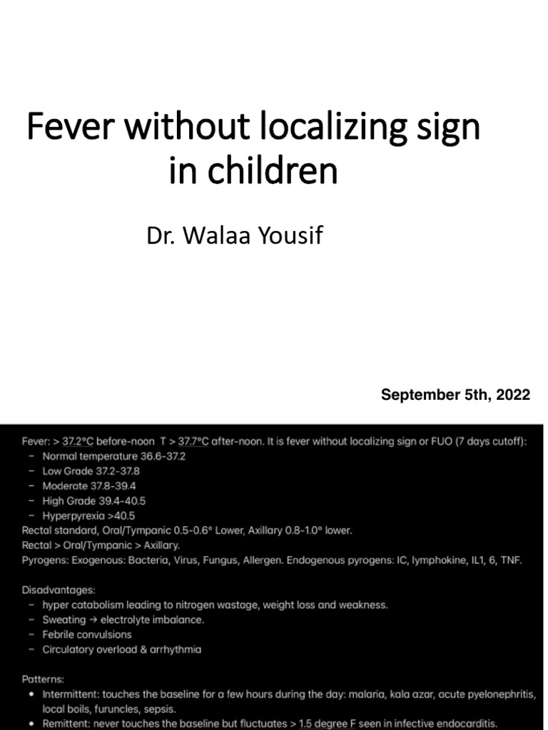 Managing Fever in Children: Guidelines | PDF | Fever | Immunology