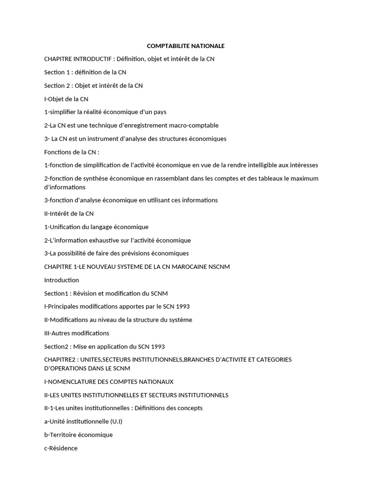 Introduction à la comptabilité nationale | PDF | Produit intérieur brut ...