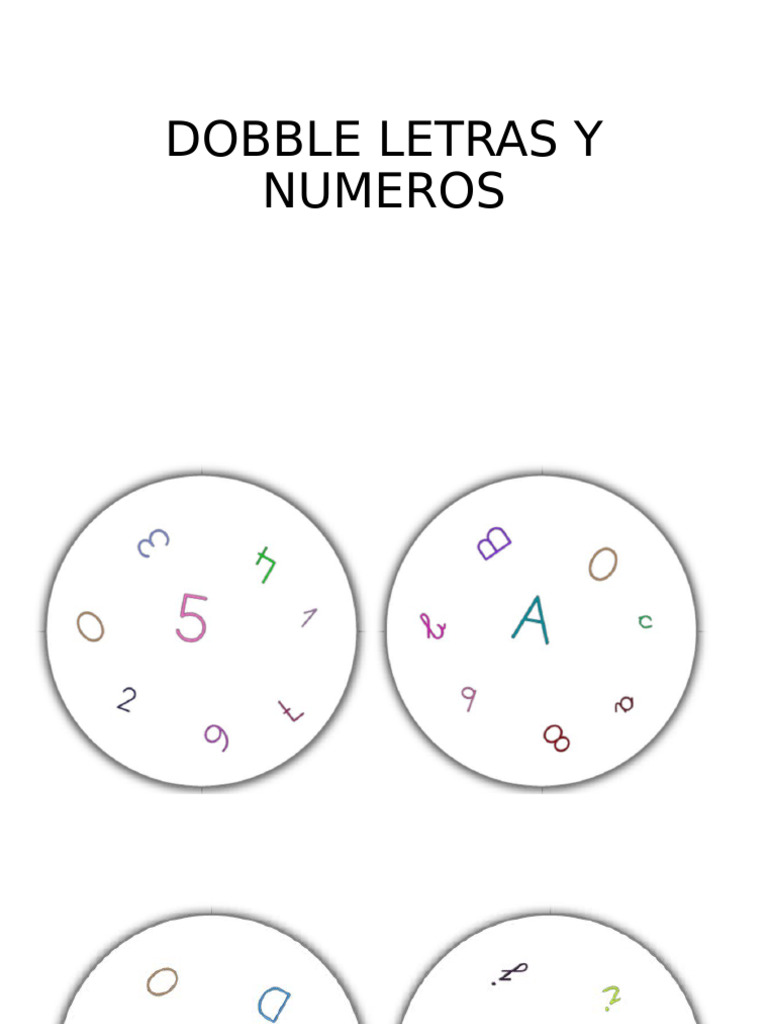 Dobble Letras y Numeros | PDF