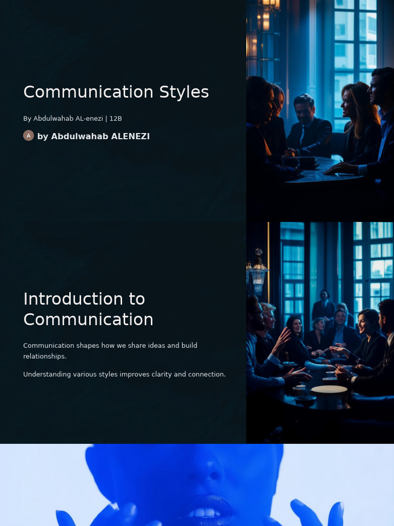 Communication Styles | PDF | Nonverbal Communication | Communication