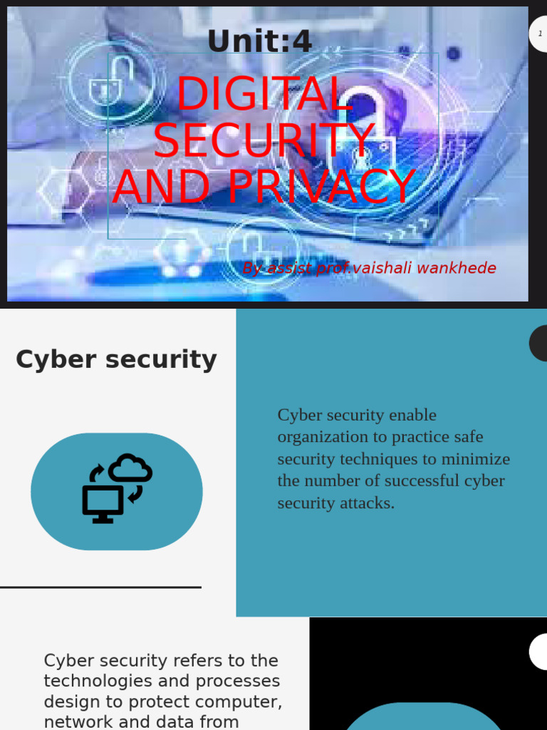 Digital Security and Privacy 1st Semunit 4 | PDF | Security | Computer ...