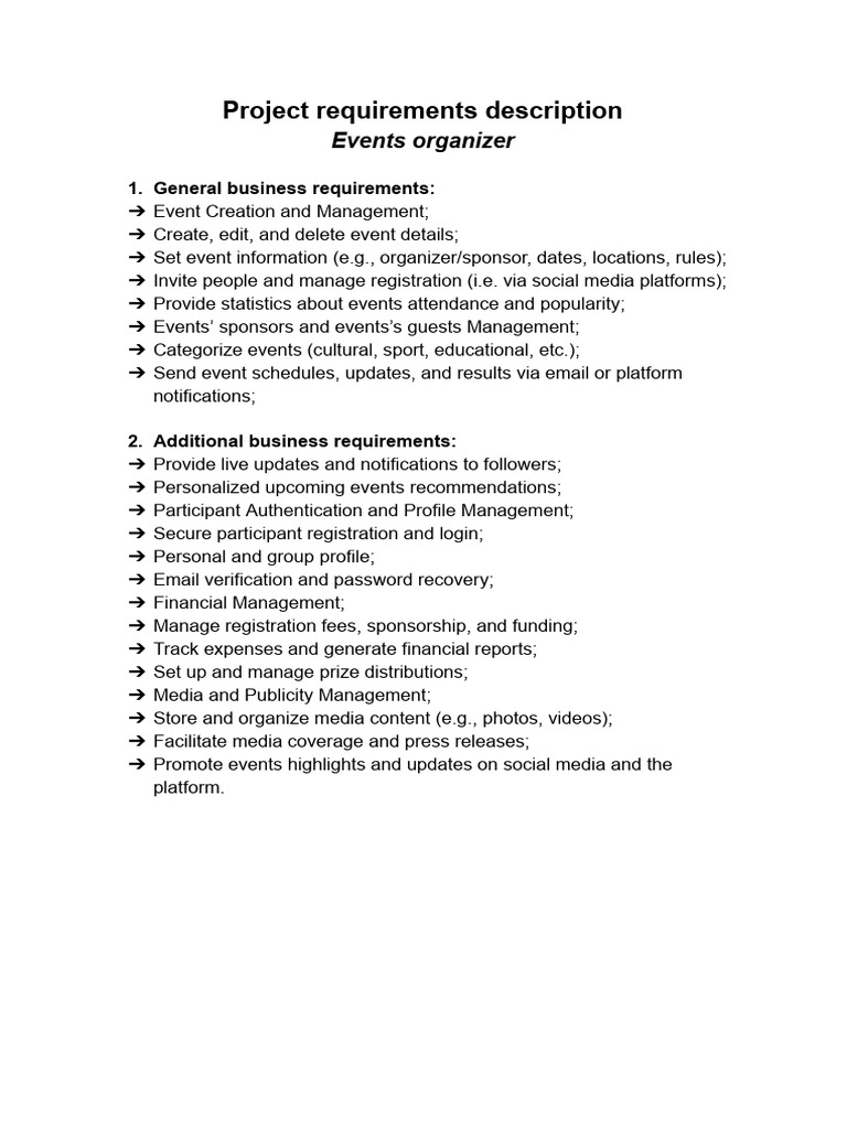 Events Organizer | PDF