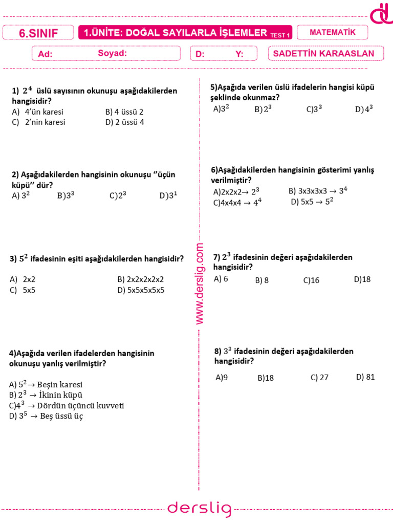 Uslu Sayilar 1 Sadettin Karaaslan | PDF