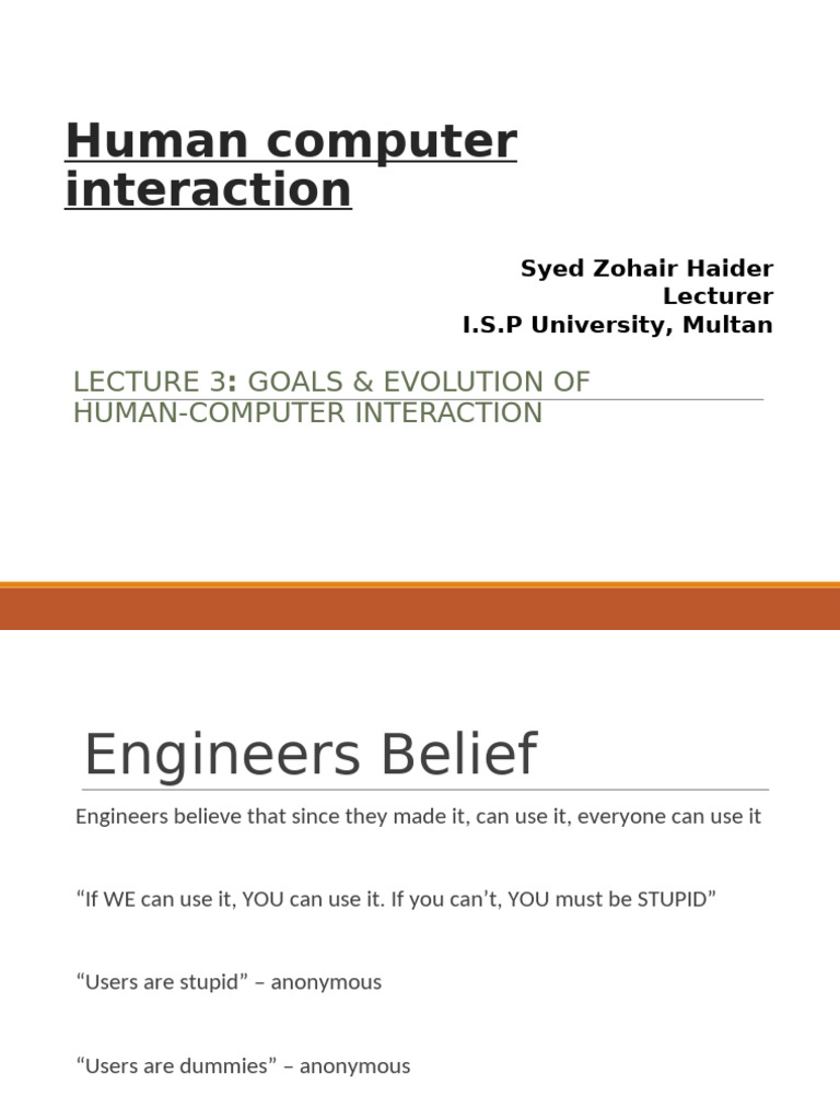 L3 Goals and Evolution of Human-Computer Interaction4 | PDF | Human ...