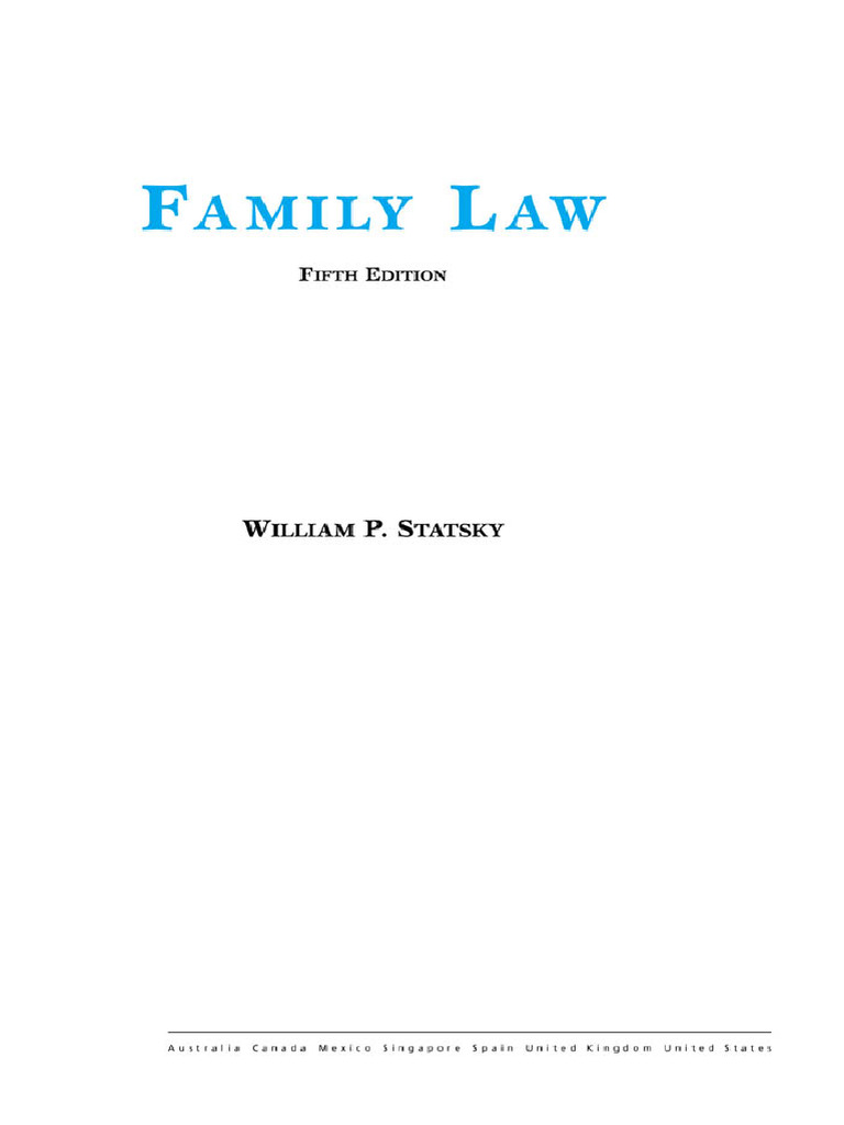 Family Law | PDF | Annulment | Divorce
