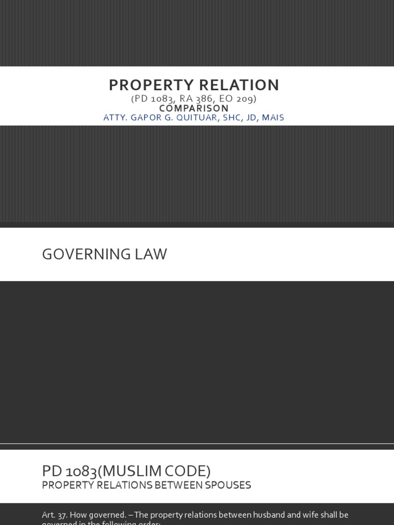 2.1 Property Relation Comparison | PDF | Marriage | Husband