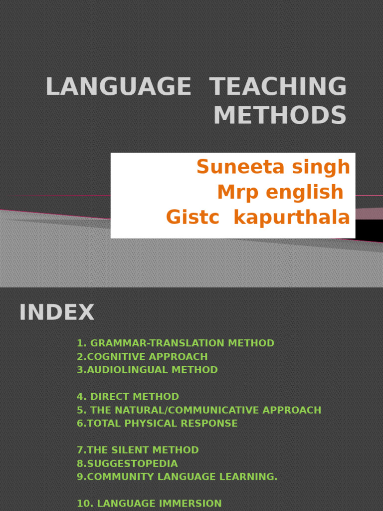 Language Teaching Methods | PDF | Second Language Acquisition | Humanities Education