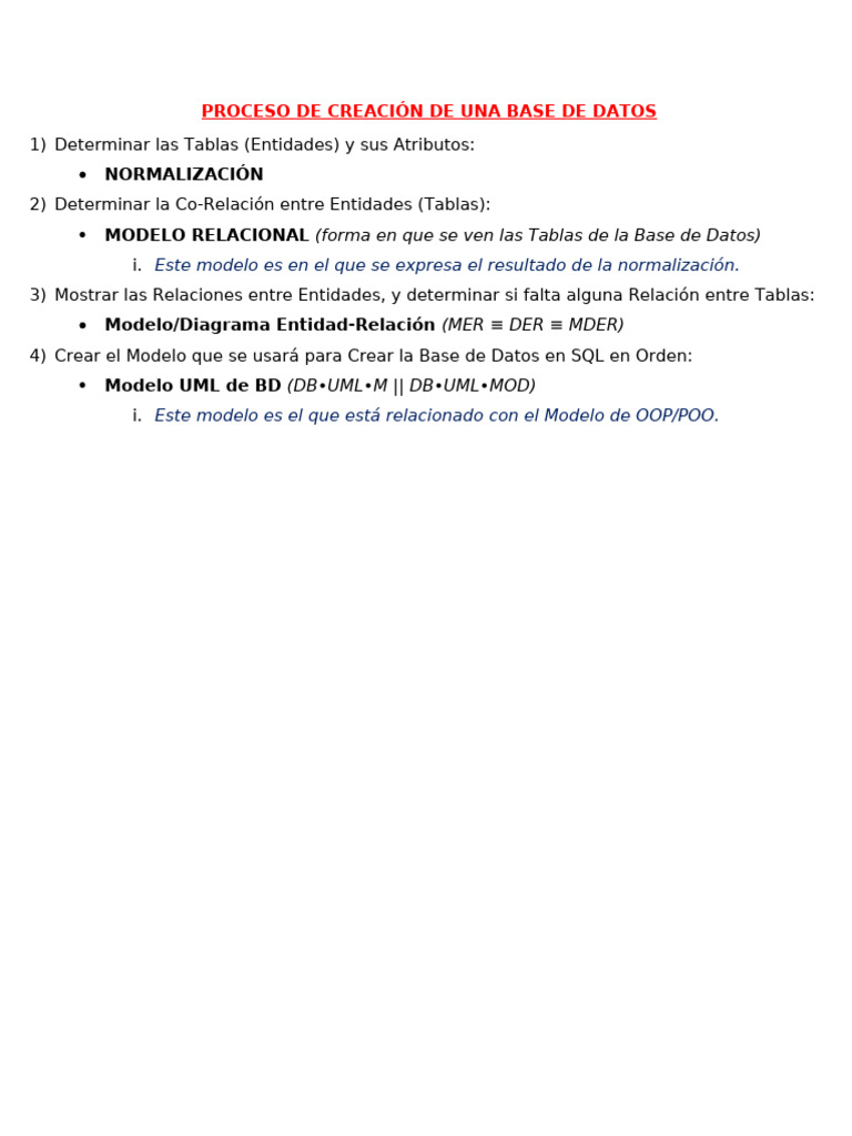 Ejemplo Creación Bases de Datos | PDF