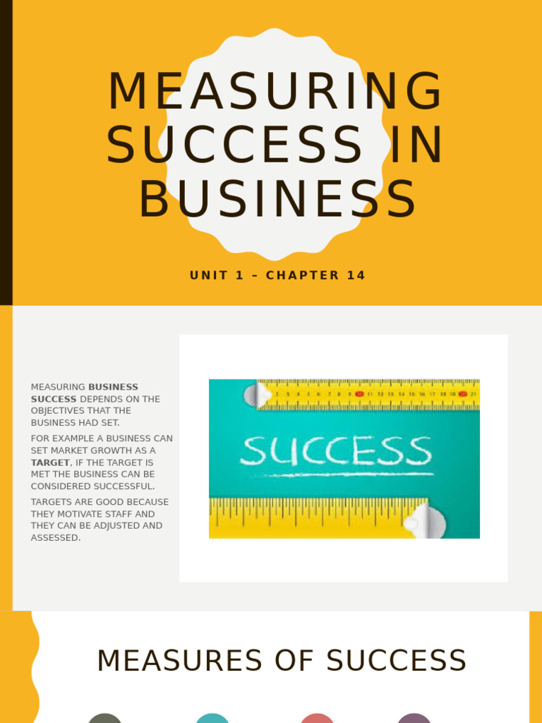 Chapter 14 Measuring Success in Business | PDF | Market Share | Employment