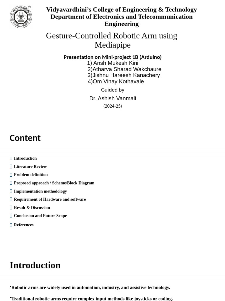 Blank Slide_miniproject 1B | PDF | Robotics | Arduino