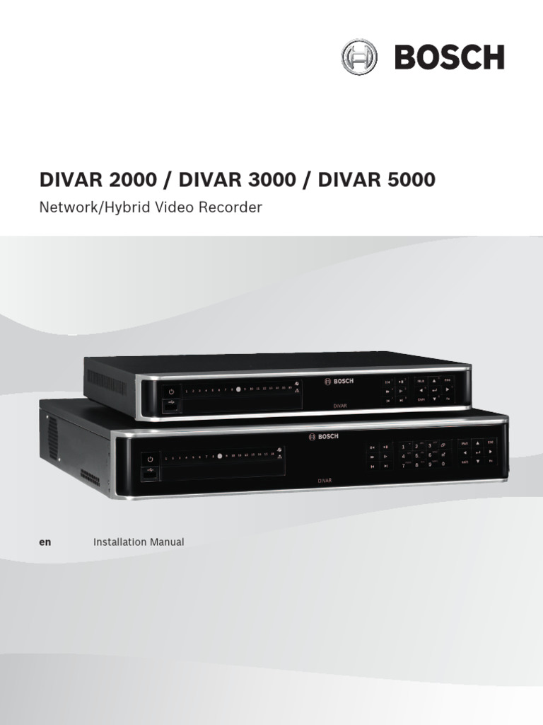 DIVAR_2000_3000_5000_Installation_Manual_enUS_24132639883 | PDF | Usb ...