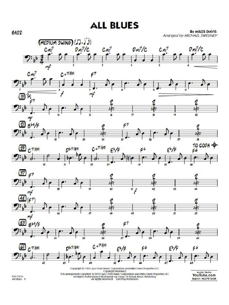 All Blues - Bajo | PDF