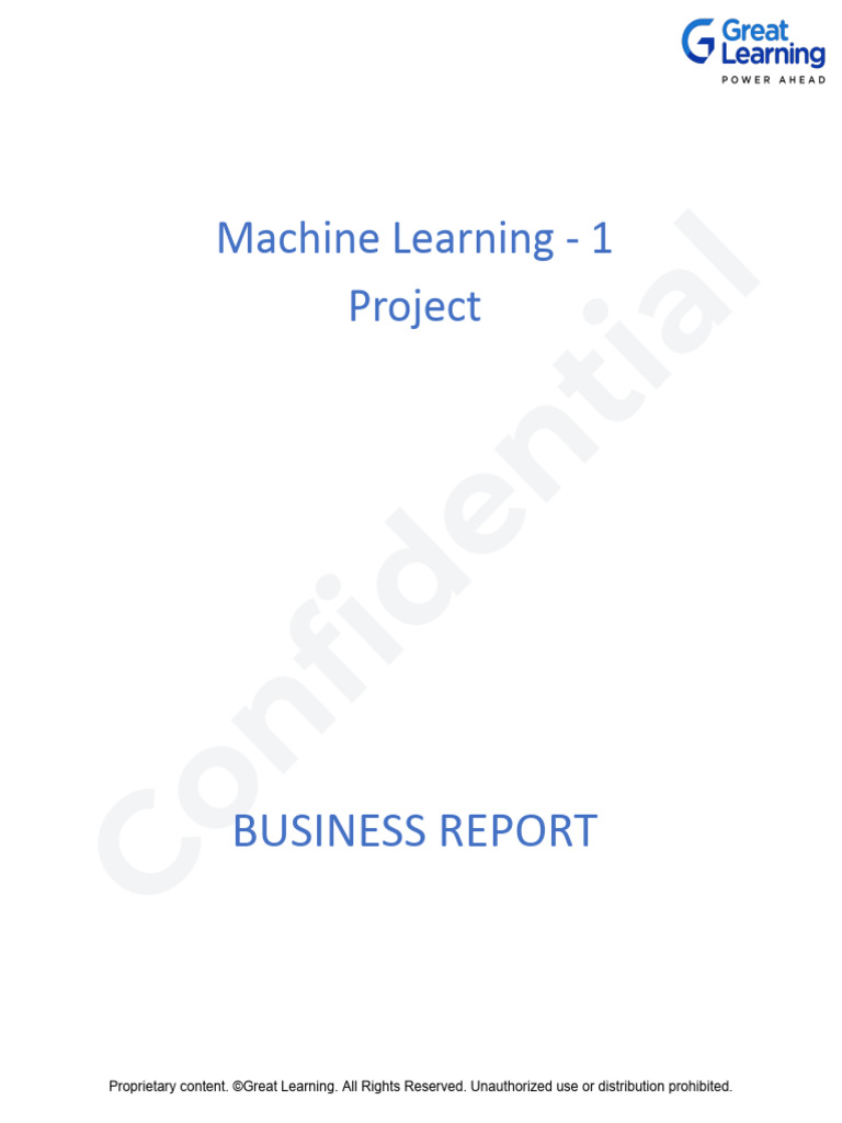 ML1+Project+ (Coded) + +Sample+Business+Report | PDF | Regression Analysis | Logistic Regression