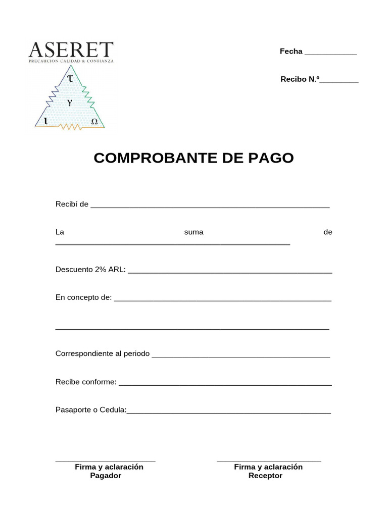 Comprobante Aseret Wascar | PDF