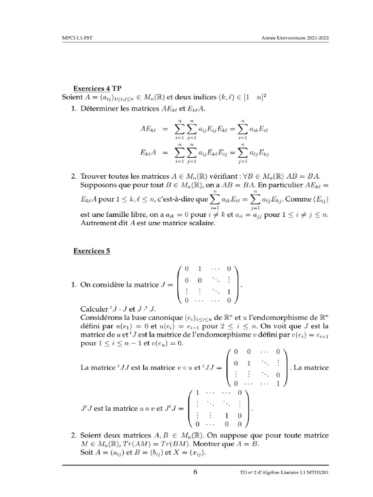 TD Algèbre S2 ?????? | PDF