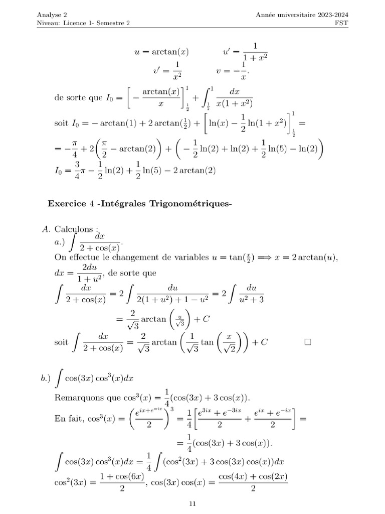 Analyse S2 TD Correction ???? | PDF