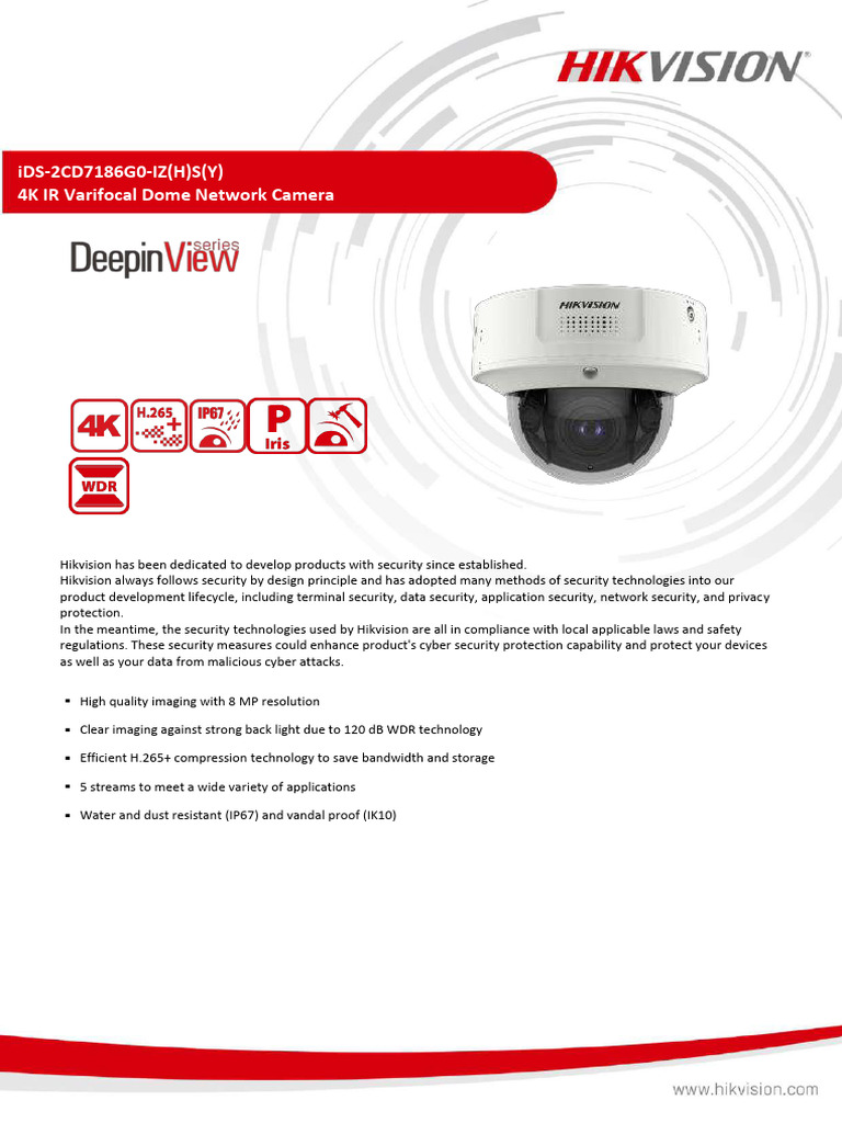 iDS-2CD7186G0-IZ(H)S(Y) (D)_Datasheet_20240508_compressed | PDF | Camera | Deep Learning
