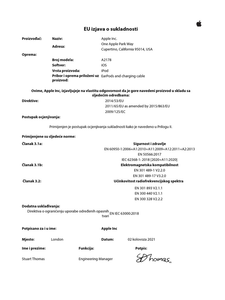 A2178 Croatian V5 | PDF