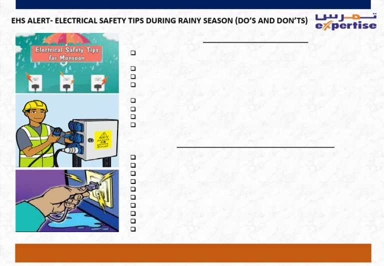Ehs Alert-Electrical Safety Tips During Rainy Season (Do's and Don'ts ...