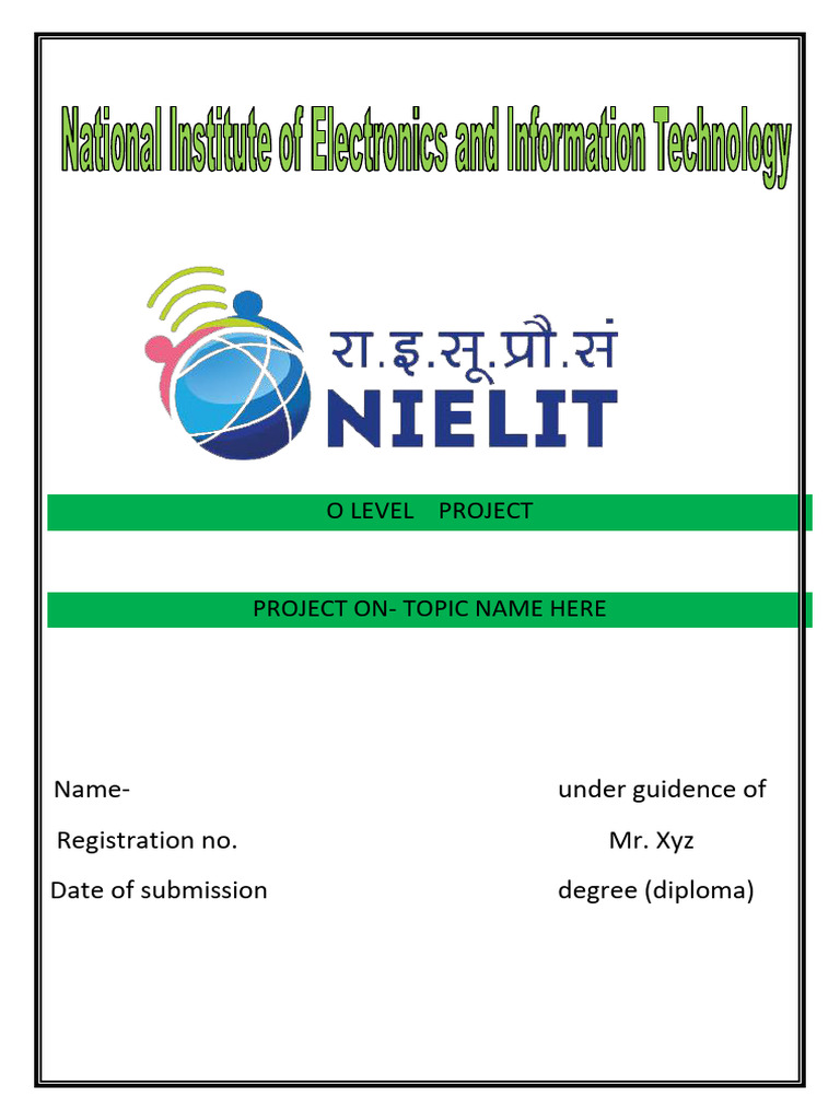 O Level Project Front Page Sample | PDF