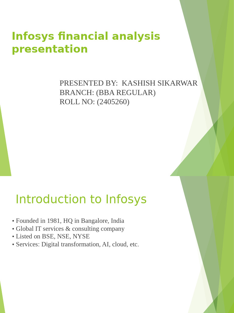 Infosys Financial Analysis Presentation - PPTX 20250430 232918 0000 | PDF