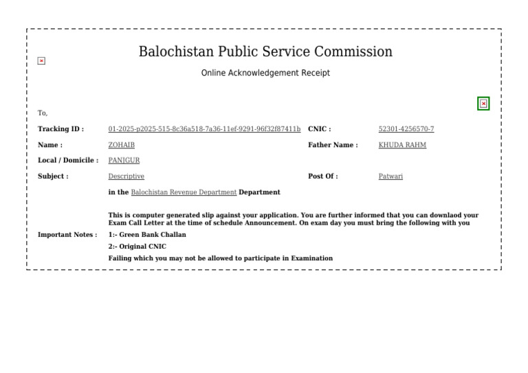 JobRecord ZOHAIB | PDF