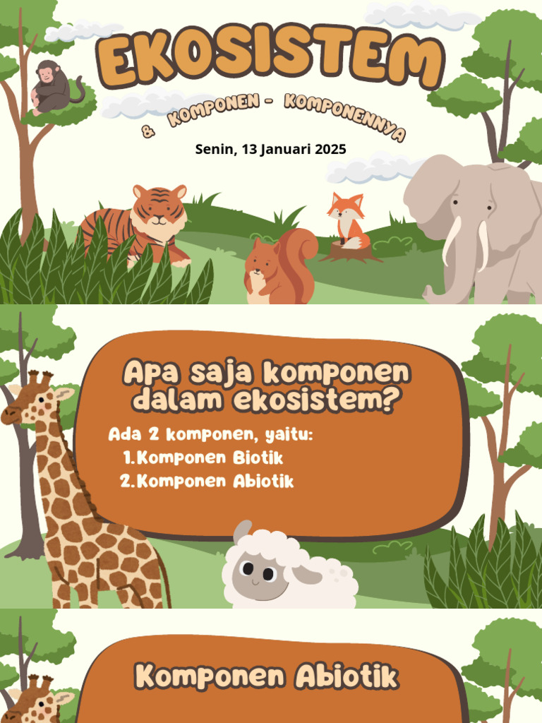 Komponen Ekosistem Biotik dan Abiotik | PDF