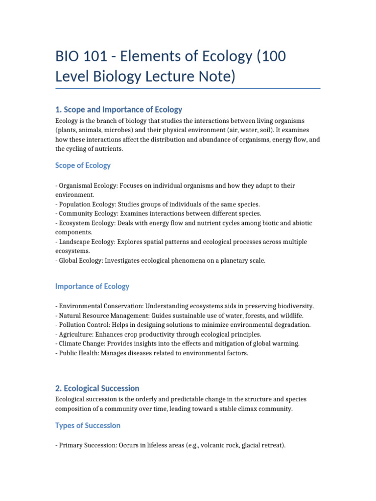 Elements of Ecology Overview | PDF | Ecology | Ecosystem
