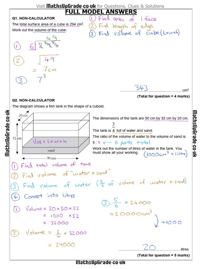 Surface Area and Volume Problems | PDF | Volume | Area