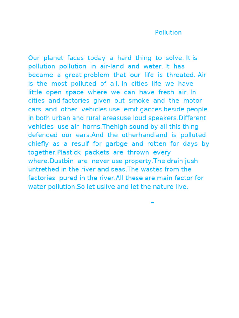 Pollution | PDF