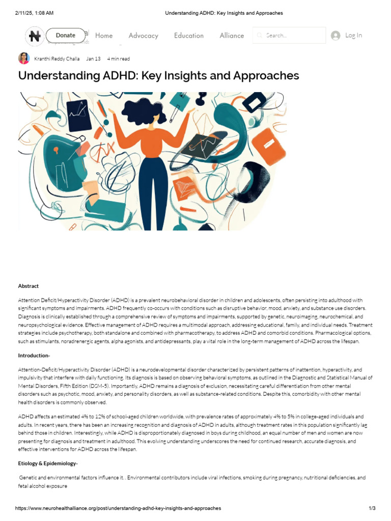 Understanding ADHD - Key Insights and Approaches | PDF | Attention Deficit Hyperactivity ...